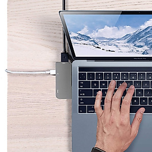 Leya-US Spare Part Double USB-C/Type-C to PD Port + USB 3.0 + HDMI Multifunctional Extension HUB Adapter