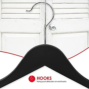 Home Basics, Black Non-Slip Space-Saving Rubberized Plastic Hangers