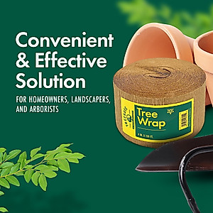 Treekote Brown Paper Tree Wrap - 4" x 150' Commercial Outdoor Use