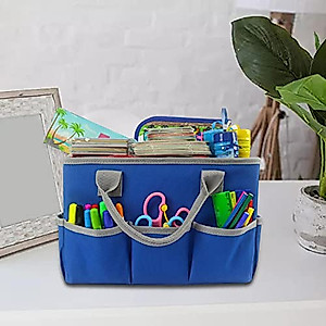 Portable Desktop Tote and Stock Organizer,Craft Storage Tote Bag, Journal Caddy,Office Desk Organizer, for Travel Shopping,Crafts Makeup Paper