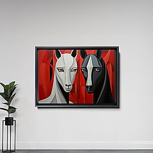 Majestic Black Stallion Galloping In The Clouds, Black Horse On Salt Flats, Canvas Print, Black Horse Print, Black Horse Wall Art