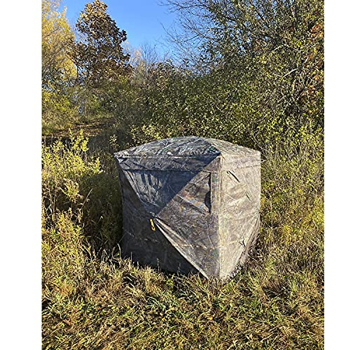 Rhino Blinds R180 3 Person See Through Hunting Ground Blind, Realtree Edge