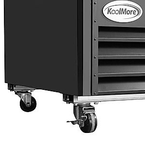 KoolMore MDR-2D-GSLD Commercial Glass 2 Door Display Refrigerator Merchandiser - Upright Beverage Cooler with LED Lighting - 45 Cu. Ft., Black