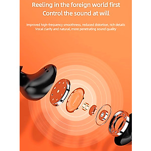 Wireless V5.1 Bluetooth Earbuds Compatible with Xiaomi Redmi 9A with Extended Charging Pack case for in Ear Headphones. (V5.1 Black)