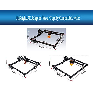 UpBright 24V AC/DC Adapter Compatible with ORTUR Laser Master 2 S2-SF LU4-SF LU4-LF LU2-2 CNC DIY Engraver 32-bit Engraving Cutting Machine OLM2-Pro-LF OLM2-Pro-SF 24VDC 2A Power Supply Cord Charger