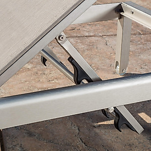 Christopher Knight Home Outdoor Aluminum Chaise Lounge, Set of 2, Grey