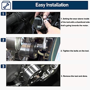 1338 Front Cover Crankshaft Seal Installer &5046 Wear Sleeve Installer Tool Kit For Cummins 3.9L 5.9L 6.7L Replace OE 1338/3824498, 5046/3824500