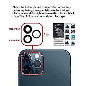 GVKVGIH Camera Lens Covers Replacement for iPhone 13 Pro & 13Pro Max Back Camera Len Glass Replacement with Double-sided Adhesive & Repair Tool Kit (For 13Pro/13Pro Max)