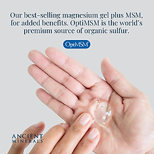 Ancient Minerals Magnesium Gel Ultra with OptiMSM and Aloe Vera - Topical Magnesium Gel Formula with MSM Best Used for Massage and Topical Application (8oz)