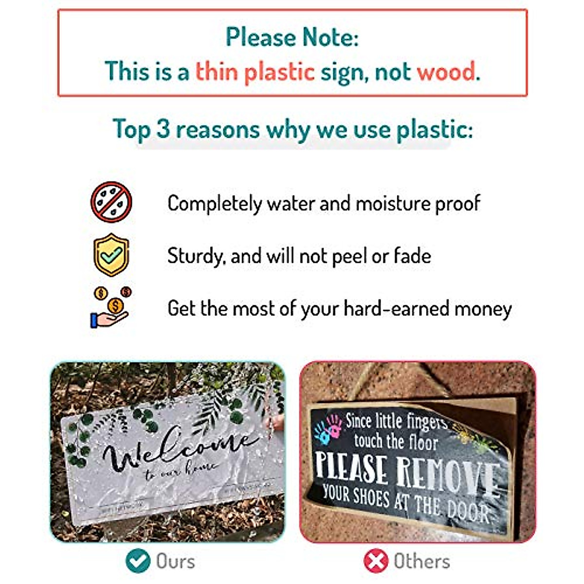 Fun-Plus WiFi Password Sign for Home, 12″x6″ PVC Plastic Wall Decoration Hanging Sign, High Precision Printing, Water and Humidity Proof, WiFi Sign, Guest Room Decor, Guest Room Essentials, WiF