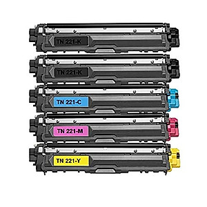 Calitoner TN225(5pk) Compatible Laser Toner Cartridge Replacement Brother for MFC-9130CW, MFC-9330CDW, MFC-9340CDW, HL-3140CW, HL-3170CDW Printer, 5 Piece (Limited Edition)