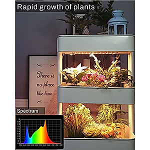APLANT Grow Light, 20W Ultra-Thin LED Grow Lights for Indoor Plants Full Spectrum, 6/10/12H Timer Plant Light, 132 LEDs Under Cabinet Plant Growing Lamp Strip for Seedlings, Veg, Flowers (2pcs)