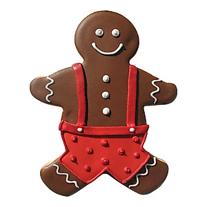 R&M International Gingerbread Boy Cookie Cutter, 8", Silver