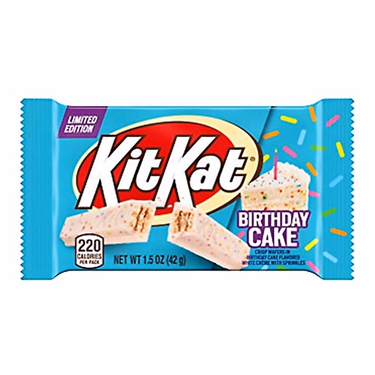 Birthday Cake Kit Kat Bar White Chocolate Limited Edition 4 Pack 1.5 Oz Bars