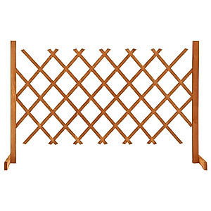 Garden Trellis Fence,Garden Fence Border,Portable Fence,Privacy Fence,Fencing for Yard,Private Fence,Garden Fence for Dogs,for Patio,Backyard,Outdoor Pool,Porch,Orange 47.2"x35.4" Solid Firwood
