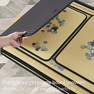 Jomtien 1500 Pieces Puzzle Board, Portable Puzzle Board, Jigsaw Puzzle Table Board,Puzzle mat with Sorting Tray, Non-Slip Surface,Puzzle Accessories Puzzle Storage