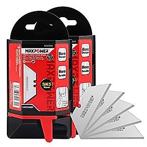 MAXPOWER 200-pieces Utility Knife Blades SK5 Steel