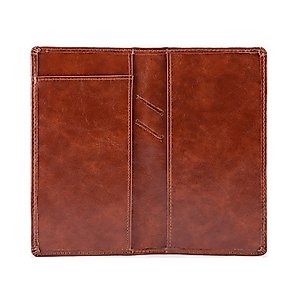 Aurya Leather Checkbook Cover Holder with Free Divider Right Handed with Middle Pen Design Checkbook Cover Case for Women/Men