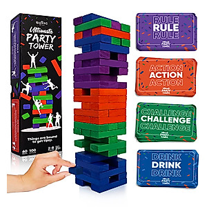 SWOOC - Ultimate Party Tower - 100 Original Commands, 60 Blocks & 1000's of Hilarious Rule Combinations - A Tipsy Spin on Fun Classic Games for Power Hour - Ages 21+