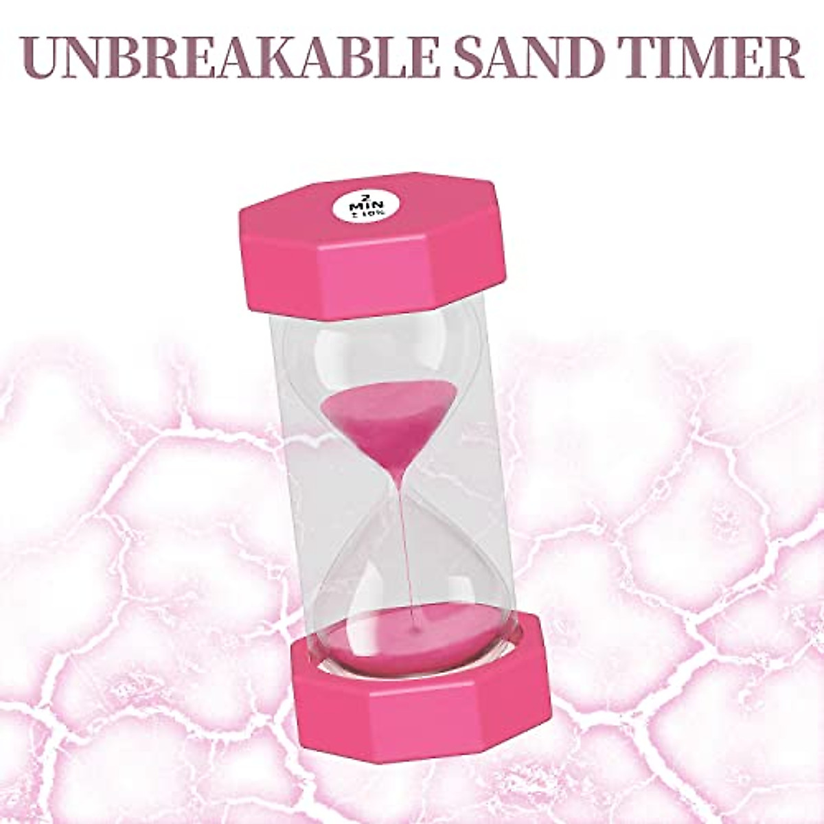 YLTIMER 2 Minute Sand Timer - Colorful & Unbreakable