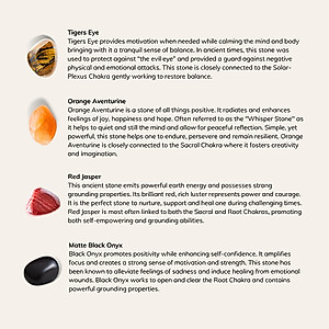 Azenway Charged Healing Crystal Bracelet - Natural 4mm Gemstones with 14k Gold Filled Bead, Stretch Cord - Semi-Precious Jewelry for Women & Men (7 Chakra Black Onyx, Medium)