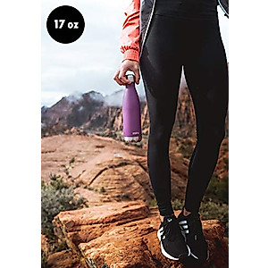 MIRA 17 Oz Stainless Steel Vacuum Insulated Water Bottle - Double Walled Cola Shape Thermos - 24 Hours Cold, 12 Hours Hot - Reusable Metal Water Bottle - Leak-Proof Sports Flask - Matte Black