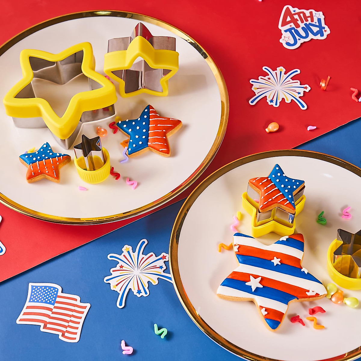 ETERSION Star Cookie Cutter 5 Pieces 5 Sizes 1" to 4"