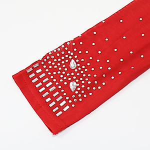 Molilove Women's Sexy Jumpsuit Elegant Long Sleeve Bodycon Sheer Mesh See Through Rhinestone Casual Loose Jumpsuits