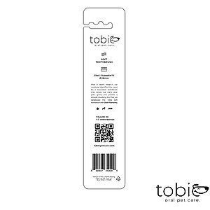 Tobie Oral Pet Care Toothbrush for Dogs with 2340 Filaments - Adult & Puppy Toothbrush - Gentle Doggy Toothbrush with Soft Bristles - Soft Dog Toothbrush for Dog Dental Care - in Black