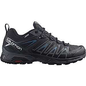 Salomon X Ultra Pioneer CLIMASALOMON Waterproof Hiking Shoes for Men Climbing, Black/Magnet/Bluesteel, 10