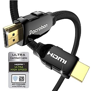 8K HDMI ARC/eARC Cable for Soundbar 6.6FT/2M [Certified] HDMI 2.1 Cable 48Gbps Ultra High Speed Cable in-Wall Safe, 4K 120Hz, Supports Dynamic HDR, HDCP, Dolby Atmos for Vizio Samsung Bose Sound Bars