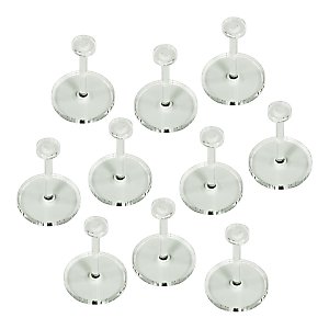 LITKO 27mm Circular Flight Stand Kit | Compatible with Star Wars: Legion | 3mm Clear with 1.25 inch Peg | 10 Pack
