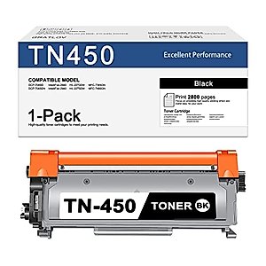 TN450 High Yield Toner Cartridge Compatible GRATLOV-TN450 Replacement for Brother TN-450 TN420 MFC-7240 MFC-7360N MFC-7365DN MFC-7860DW HL-2270DW HL-2275DW HL-2230 HL-2240 (1-Pack, Black)