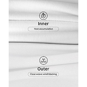 WEERTI Thermal Underwear for Women Long Johns with Fleece Lined, Base Layer Women Cold Weather Top Bottom White