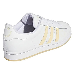 adidas Originals Women's Superstar Low Shoes, Casual Leather Sneakers, Footwear White/Easy Yellow, 6.5