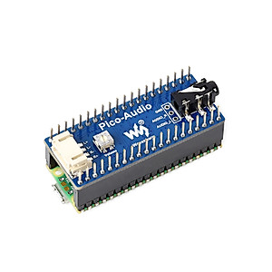Waveshare Audio Expansion Module for Raspberry Pi Pico Wide Range Audio Sampling Rate Headphone and Speaker Signal Output at The Same Time