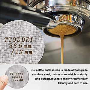 54mm Espresso Puck Screen Coffee Portafilter Puck Screen Espresso Portafilter Lower Shower Screen Reusable Contact Screen 53.5mm