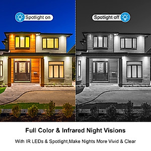 NGTeco Solar Security Cameras Wireless Outdoor with Solar Panel, Rechargeable Battery Powered IP65 Waterproof 1080P 2.4G WiFi Cameras for Home Security, 30 Days Free Cloud Storage