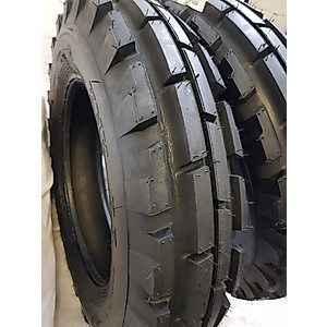 (2 TIRES + 2 TUBES) 7.50-16, 8 PLY ROAD CREW KNK33 Farm Tractor Tires 7.50x16