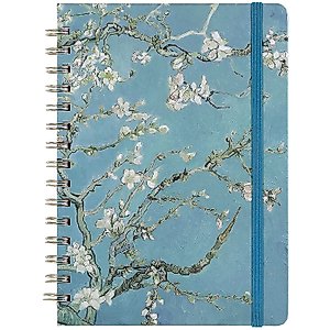 Ruled Notebook/Journal - Lined Journal with Premium Thick Paper, 8.5" X 6.4", College Ruled Spiral Notebook/Journal, Banded with Exquisite Inner Pocket, Waterproof Hardcover for Office, Home & School