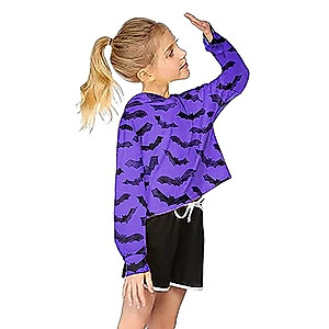 Infant Toddler Baby Girl Long Sleeve Shirts Pullover Children Crewneck Pullover Fleece Lined Tops 6M-7Y Matching Outfits Purple