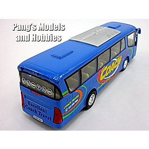 Coach Bus Diecast Metal Scale Model - SET of 4 BUSES, Red, Blue, White and Yellow