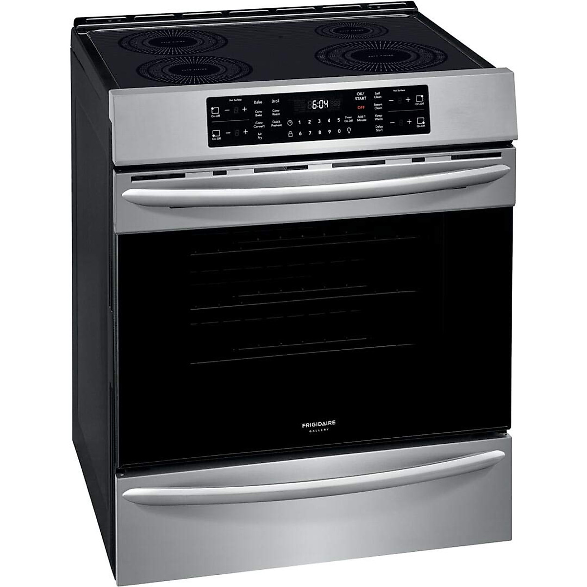 Frigidaire FGIH3047VF 30" Gallery Series Induction Range with Air Fry 4 Elements 5.4 cu. ft. Oven Capacity Self Clean with Steam Clean Option Star K ADA Compliant in Stainless Steel