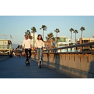 EcoSmart SUP Electric Scooter – 16" Air-Filled Tires, Wide Bamboo Deck, 350w High-Torque Hub-Driven Motor, Up to 15.5 mph & 15.5 Miles Range, Rear-Wheel Drive