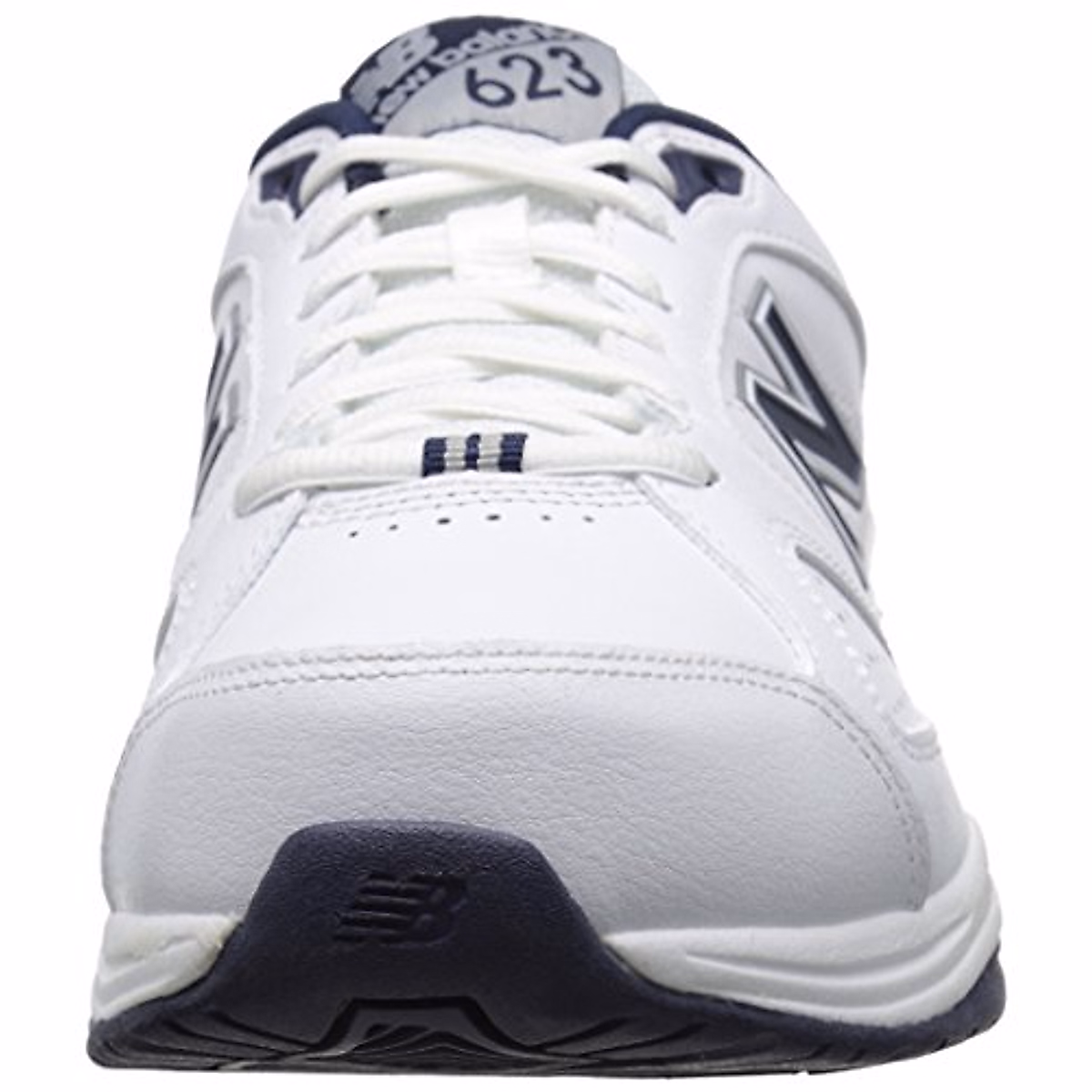 New Balance Men's 623 V3 Casual Comfort Cross Trainer, White/Navy, 10.5 Wide