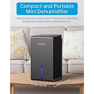 Dehumidifier, 52OZ Small Dehumidifier for Bedroom Bathroom RV with Auto Shut Off, Portable Quiet Dehumidifiers for Room Home Closet
