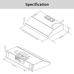 IKTCH 30 Inch Range Hood Under Cabinet, 900 CFM Range Hood with Gesture Sensing, Touch Panel, 4 Fan Speed, Stainless Steel Range Hood with 2 Pcs Baffle Filters