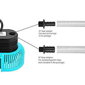 AquaMiracle 600GPH New-gen Pool Cover Pump for Above-ground / In-ground Swimming Pools, Water Removal Pump, in-built Thermal Protection, with 15ft Drainage Hose & 25 Feet Extra Long Power Cord