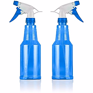 DecorRack Empty Spray Bottle 16 oz, BPA Free- Plastic, Professional Sprayer with Adjustable Nozzle for Cleaning Solutions, Kitchen, Hair, Plants, Leak Proof Fine Clear Mist Bottles (2 Pack)