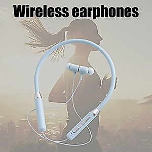 Neckband Bluetooth Headphones,HD Stereo Wireless Sports Earphones,Around Neck Bluetooth Headphones Noise Cancelling Mic,Magnetic Attraction
